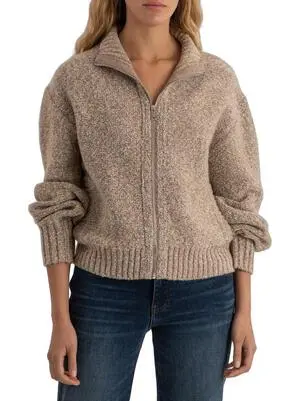 Kut From The Kloth Coryn Front Zip Sweater - Stone