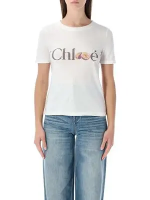 Chloé Passion Fruit Logo T-shirt - Whiye