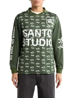 SANTO STUDIO Faith Over Fear Long Sleeve Club Jersey - Green