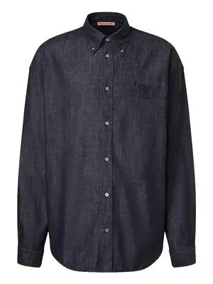 Acne Studios Embroidered Denim Shirt - Blue