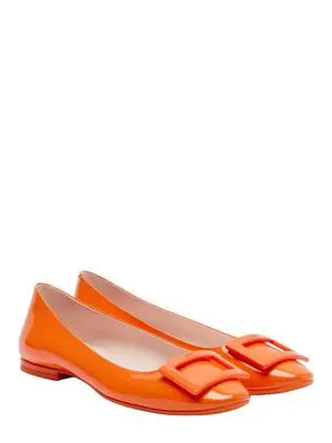 ROGER VIVIER Gommettine Roundy Ballet Flats - Orange