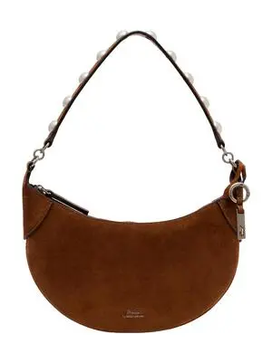 Polo Ralph Lauren Polo Id Mini Studded Suede Shoulder Bag - Brown