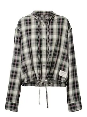 Acne Studios Checked Cropped Overshirt - Multicoloured