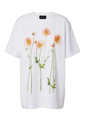 Simone Rocha Floral Cotton Jersey T-shirt - White