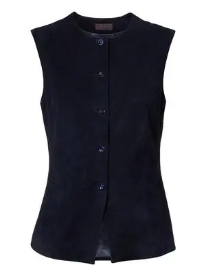Stouls Casino Suede Vest - Blue