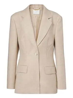 JOSEPH Virgin Wool Single-breasted Blazer - Beige