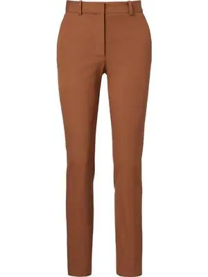 JOSEPH Coleman Gabardine Straight Pants - Brown
