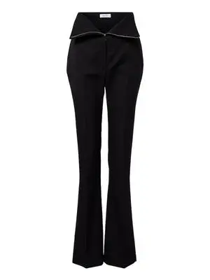 Alexander McQueen Wool Bootcut Pants - Black