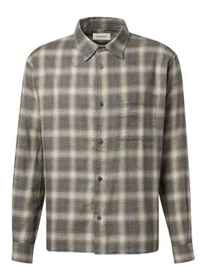FRAME Plaid Cotton Shirt - Grey