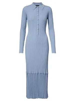 Proenza Schouler Luiza Ribbed-knit Sweater Dress - Blue