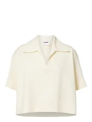 JIL SANDER Knitted Polo Shirt - White
