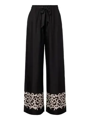Rebecca Vallance Sundia Silk Wide-leg Pants - Black