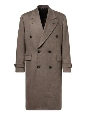 Thom Sweeney Double-breasted Wool Overcoat - Brown