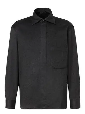 SAMAN AMEL Cashmere Overshirt - Grey