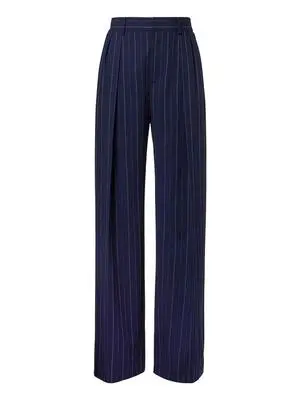 Ralph Lauren Jody Wool Wide-leg Pants - Blue