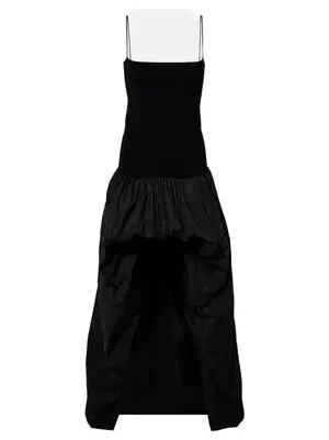 Stella McCartney Asymmetric Crêpe And Jersey Gown - Black