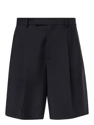 JIL SANDER Wool And Mohair Shorts - Blue