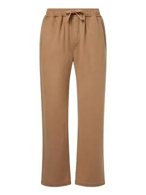 SAMAN AMEL Cashmere Straight Pants - Beige