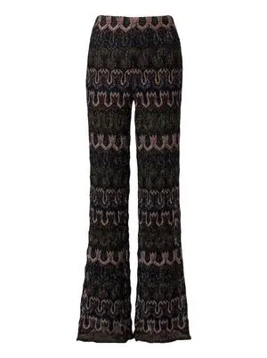 Missoni Intarsia Lamé Flared Pants - Multicoloured