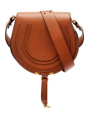Chloé Marcie Leather Crossbody Bag - Brown