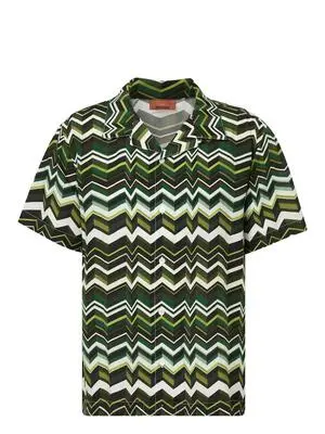 Missoni Zig Zag Bowling Shirt - Green