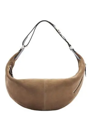 LEMAIRE Quiver Small Suede Shoulder Bag - Brown