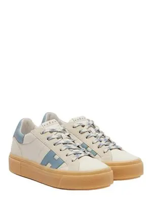 Hogan Crosswind Leather Sneakers - White