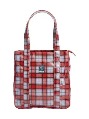 DAMSON MADDER Checkered Recycled-cotton Tote - Red/blue Multi