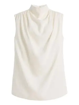 KALLMEYER KALLMEYER Sleeveless High Neck Top With Ruched Bodice