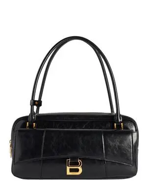Balenciaga Hourglass Flat Bowling Bag - Black