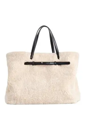 Cos Chalet Shearling Tote Bag - Beige