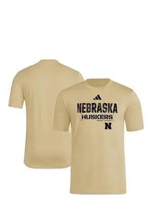 Adidas Nebraska Huskers 2025 Military Appreciation Pre-game Aeroready T-shirt - Natural