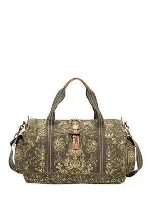 TSD BRAND Canvas Weekender Bag - Olive Cream