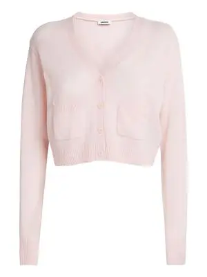 Sandro Wool-cashmere Cropped Cardigan - Pink