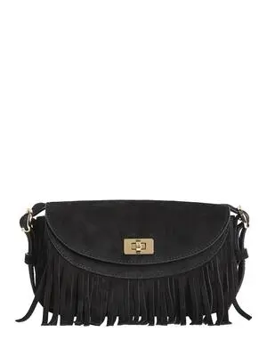 Sandro Small Suede Le Mambo Cross-body Bag - Black