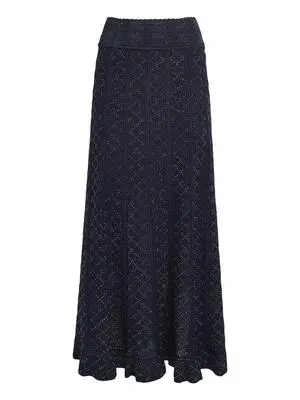 SANDRO Knitted Embellished Maxi Skirt