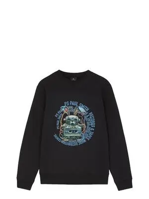 Paul Smith Regular-fit 'tape Bunny' Sweatshirt - Black