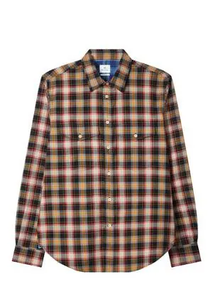 Paul Smith Casual-fit And Yellow Check Shirt - Black