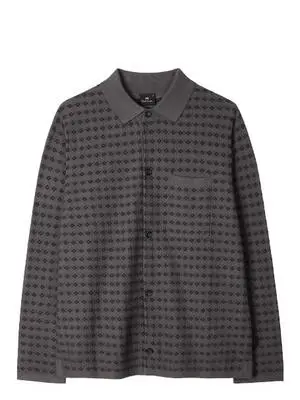 Paul Smith Knitted Cotton Collared Cardigan - Brown