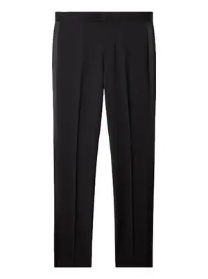 Paul Smith Tailored-fit Wool-mohair Evening Trousers - Black