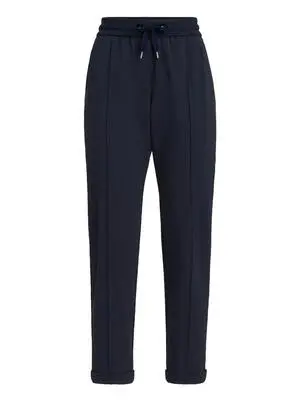 Brunello Cucinelli Cotton Drawstring Trousers - Blue