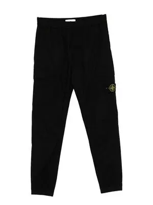 Stone Island Cotton Cargo Trousers - Black