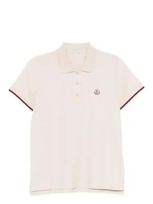 Moncler Logo Cotton Polo Shirt - Grey