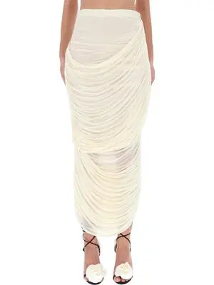 Magda Butrym Draped Skirt - Ivory