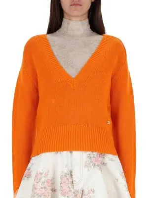 GANNI Pullover Sweater - Orange