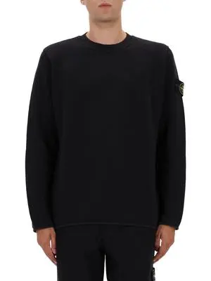 Stone Island Long Sleeve Sweater - Black