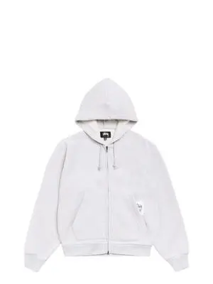 StÜssy Patch Zip Knit Hoodie - Grey