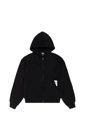 StÜssy Patch Zip Knit Hoodie - Black