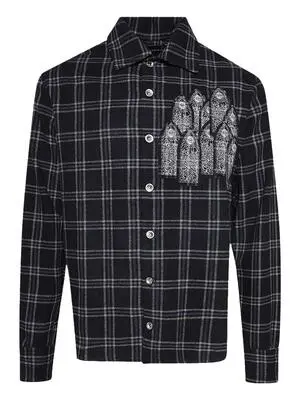 WHO DECIDES WAR BY EV BRAVADO Heavy Duty Flannel - Blue