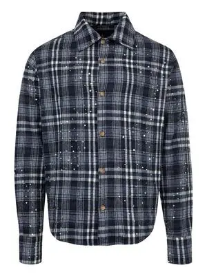 WHO DECIDES WAR BY EV BRAVADO Starry Night Flannel - Blue